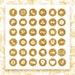 Buy 3 Pay for 2, Gold Social Media Icons, Glitter Gold Icons, Social ...