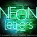 Green Neon Alphabet Clipart, Neon Letters Clipart, Digital Neon Font ...