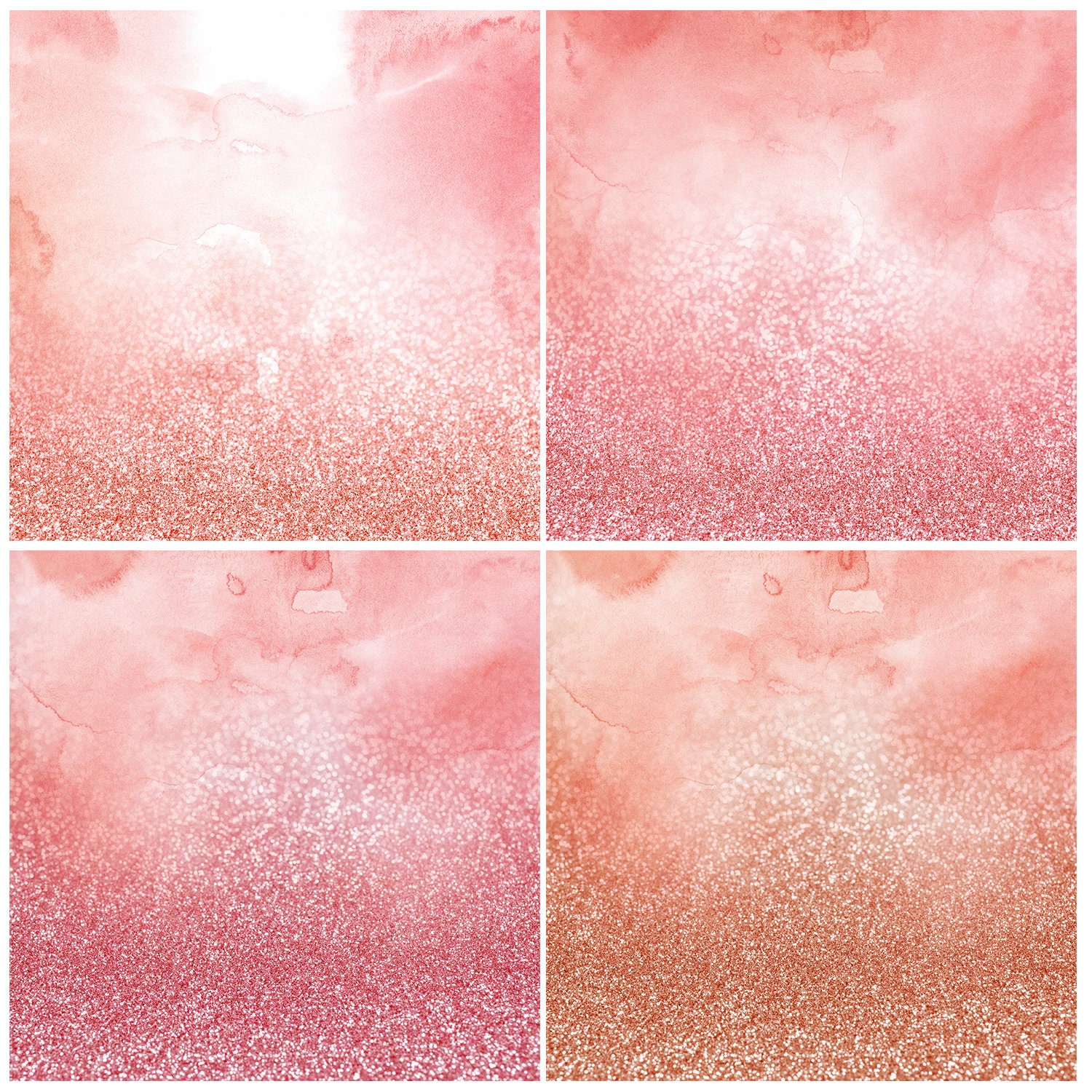 Glitter watercolor digital paper clipart Ombre paper pack | Etsy