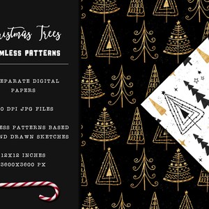 Seamless Winter Digital Paper, Gold Seamless Paper Clipart, Paper Pack ...