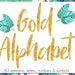 Gold Letters Clipart, Gold Alphabet Clipart, Gold Font Clipart, Gold ...