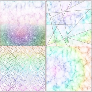 Rainbow Marble Glitter Digital Papers, Rainbow Digital Papers,rainbow ...