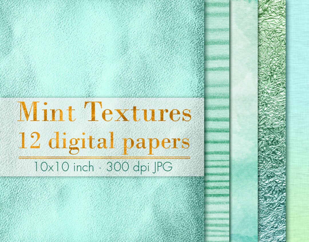 Mint Green Abstract Papers, Mint Digital Paper Pack, Mint Textures ...