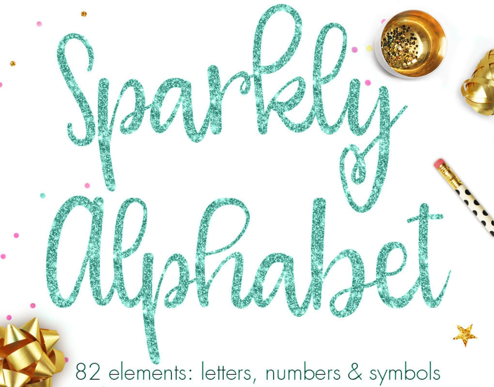 Mint Alphabet Clipart, Mint Font Clipart, Mint Green Foil Alphabet ...