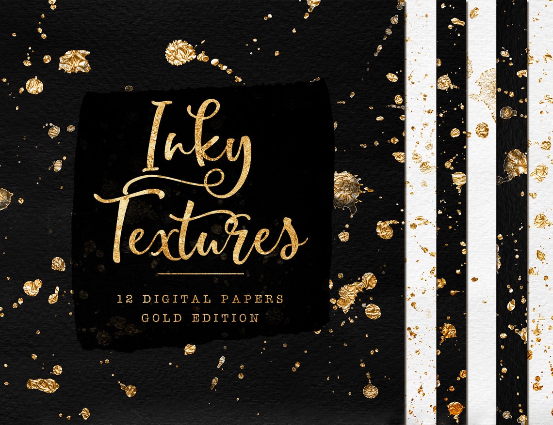 Golden Ink Digital Paper Ink Background Ink Wallpaper Ink - Etsy