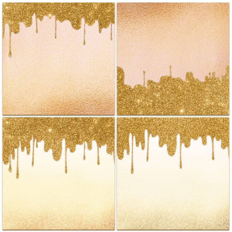 Buy 3 Pay for 2 Gold Glitter Digital Paper Gold Topping | Etsy