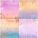 Ombre Watercolor Textures With Gold Splashes, Watercolor Digital Papers ...