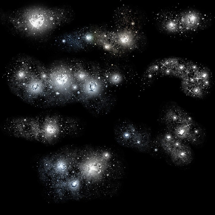 Silver Diamond Dust Clipart Overlays, PNG (digital Download) - Etsy