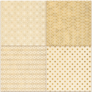 Gold Digital Paper Pack, Gold Paper Clipart, Gold Abstract Pattern ...