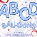 Royal Blue Balloon Letters Clipart: Alphabet PNG (digital Download) - Etsy