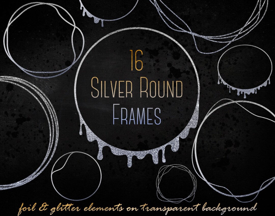 Silver Round Frames Clipart, Silver Circles Clipart, Circle, Frame ...