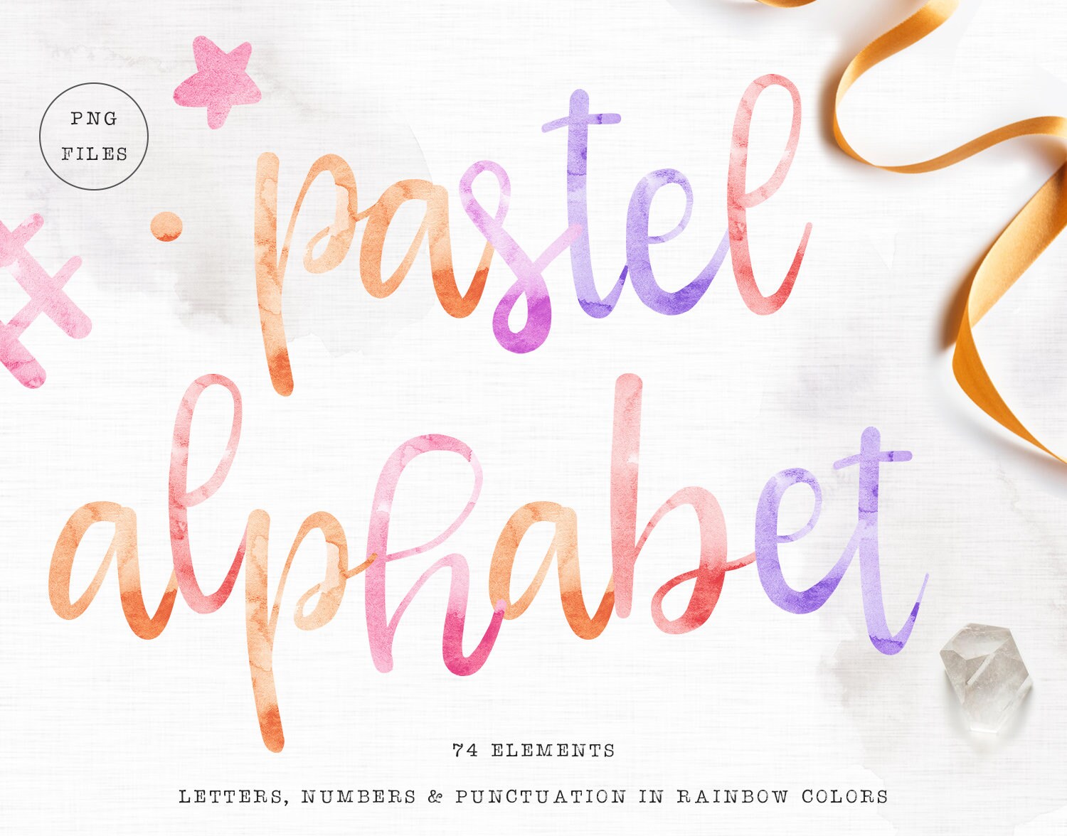 Watercolor Letters Clipart Watercolor Alphabet Clipart Font - Etsy