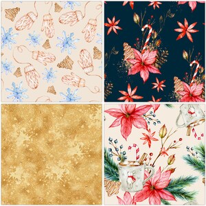 Winter Seamless Digital Paper, Christmas Clipart, Christmas Patterns ...
