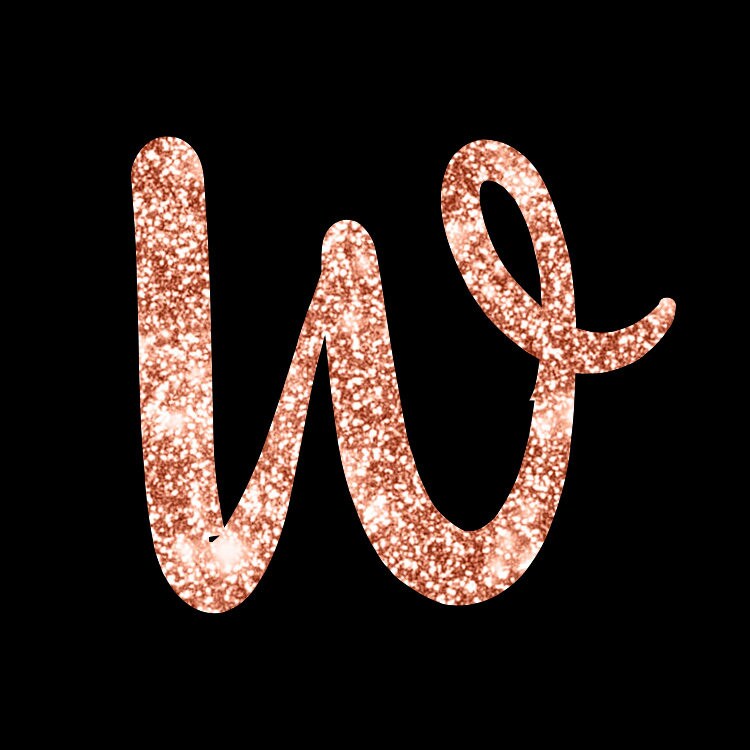 Rose Gold Glitter Alphabet, Rose Gold Alphabet Clipart, Wedding Clipart ...