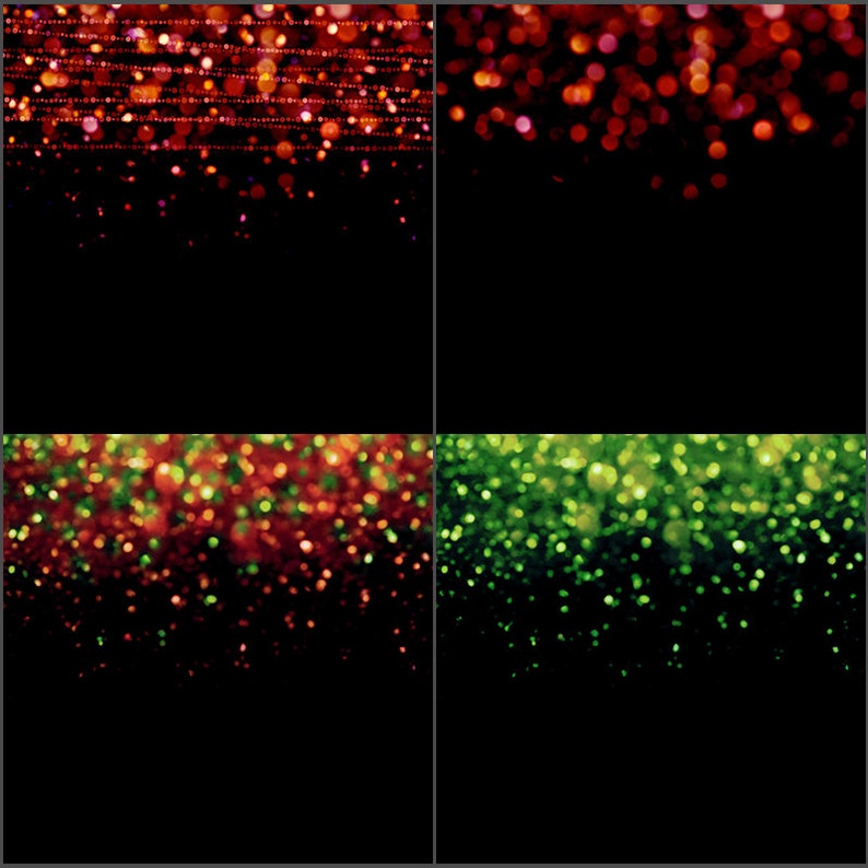 Christmas Bokeh Digital Papers Bokeh Wallpaper Negative | Etsy
