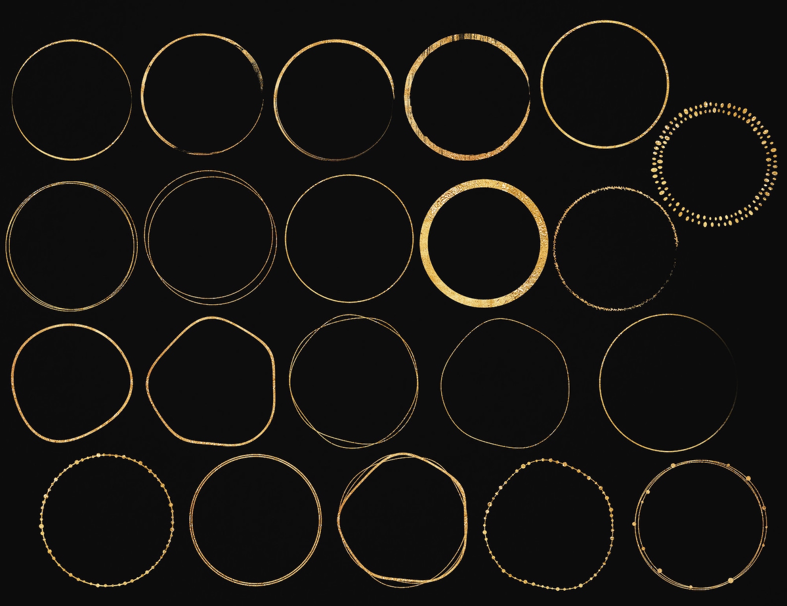 Gold Circles With Mint Green Watercolor Watercolor Circles - Etsy