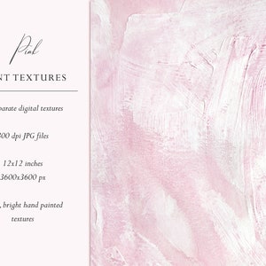 Pink Backgrounds, Pink Digital Paper, Paper Pack, Paint Texture, Bright ...