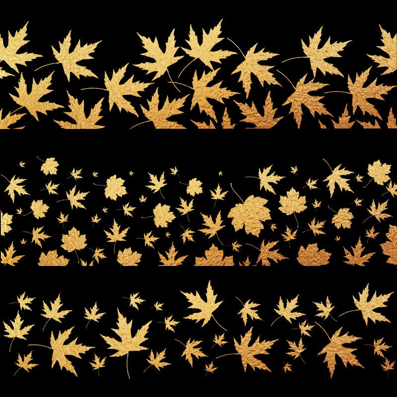 Gold Leaf Overlays, Gold Leaves Clipart, Autumn Leaves Clip Art, Fall ...