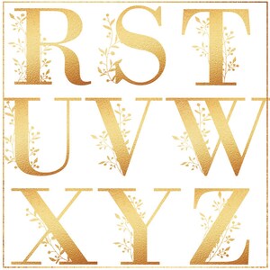 Gold Monogram Alphabet Clipart, Gold Font, Gold Wedding Alphabet, Gold ...