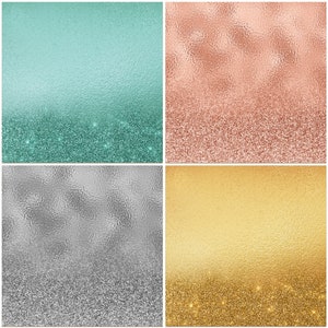 Metallic Ombre Digital Paper Clipart, Gold Digital Paper, Rose Gold ...