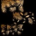 Gold Leaf Overlays, Gold Palm Leaves Clipart, Tropical Overlays, Floral ...