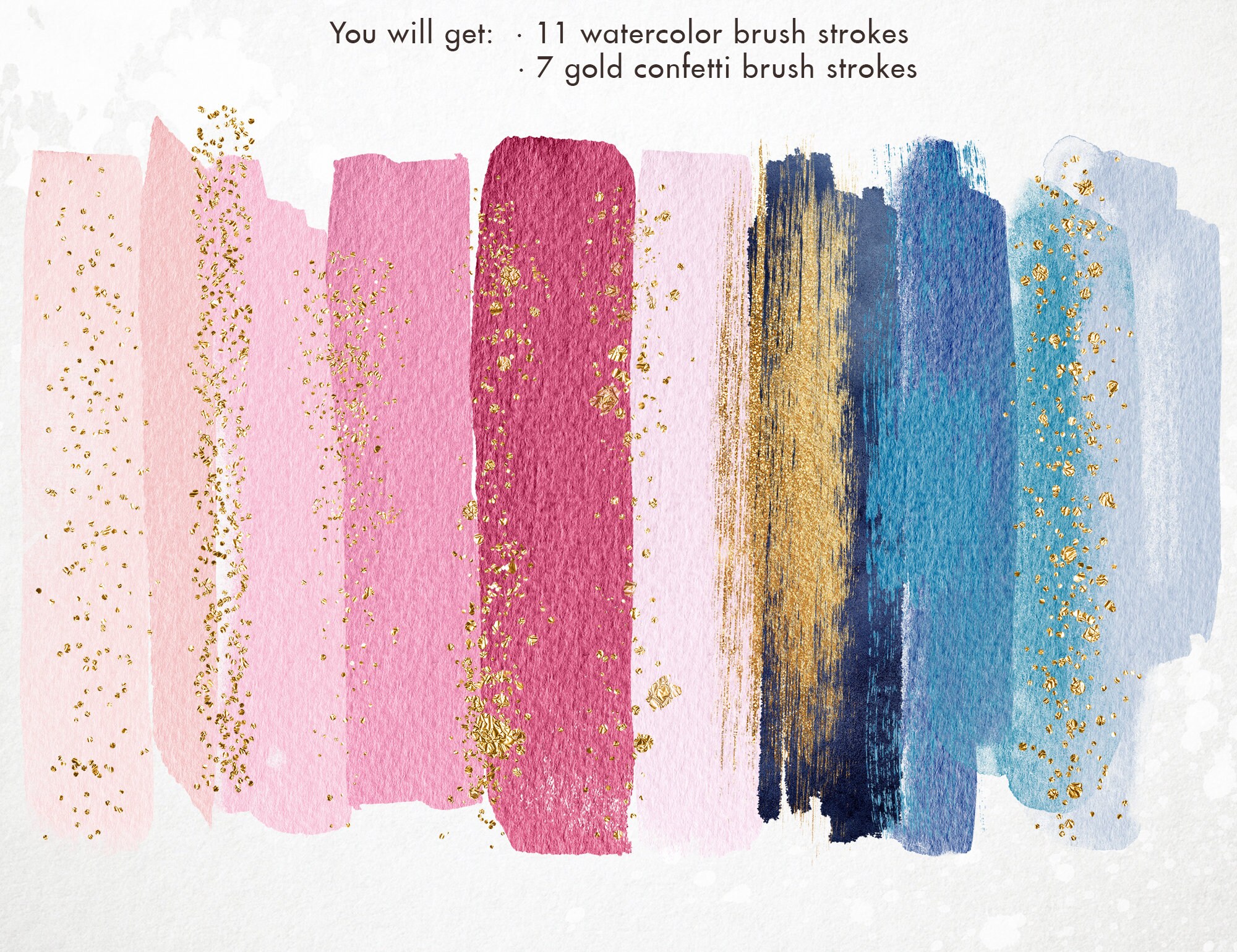 Rainbow Brush Strokes Clipart Rainbow Watercolor Brush - Etsy