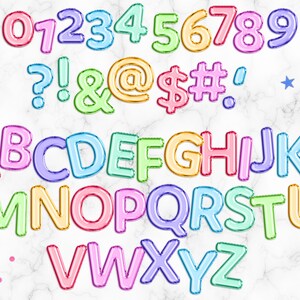 Rainbow Balloon Letters Clipart, Colorful Balloon Alphabet Clip Art ...