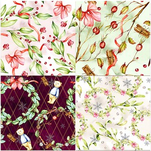 Christmas Seamless Patterns, Christmas Digital Paper Clipart, Christmas ...