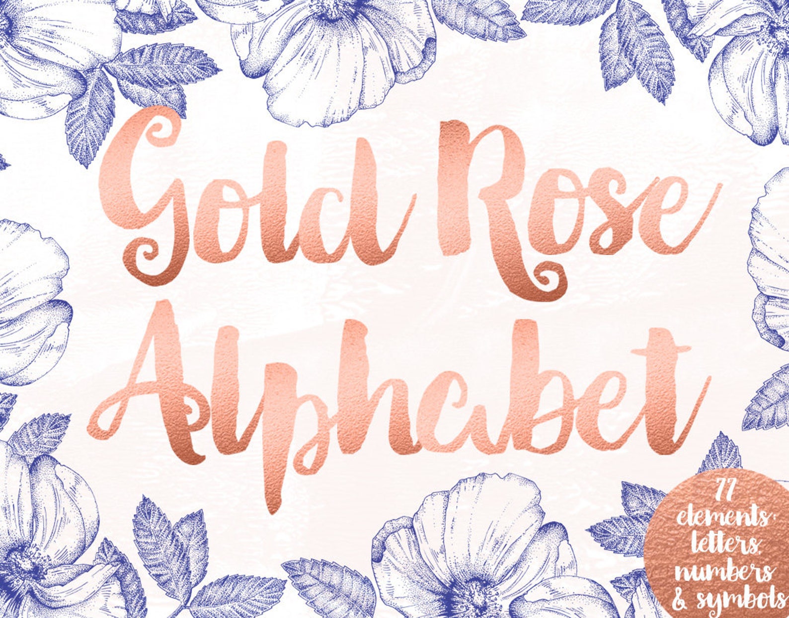 Rose Gold Letters Alphabet Clip Art Rose Gold Foil Alphabet - Etsy