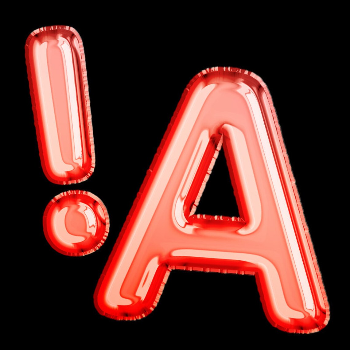 Red Balloon Alphabet Clip Art, Christmas Red Balloons, Red Foil ...