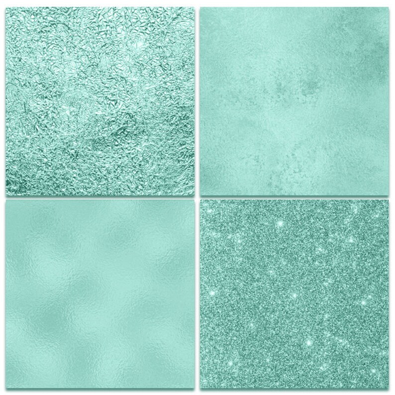 Mint Green Paper Pack Mint Glitter Paper Abstract Patterns - Etsy