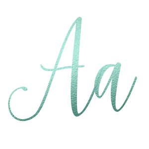Mint Green Alphabet, Mint Alphabet, Mint Letters, Green Letters, Mint ...