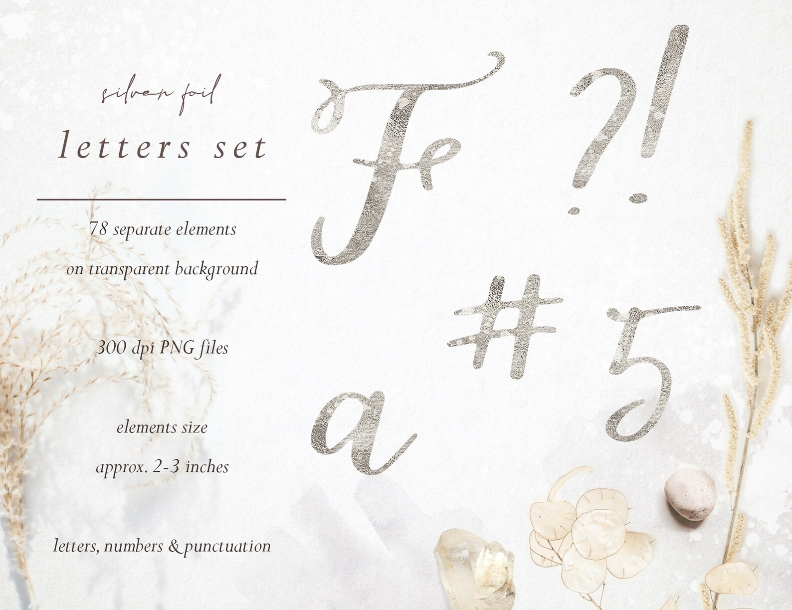 Silver Alphabet Clipart Silver Letter Overlays Silver Foil - Etsy