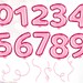 Birthday Balloon Clipart, Pink Balloon Numerals, Blue Balloon Numbers ...