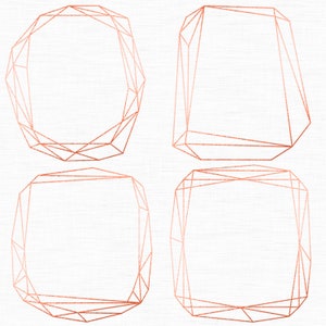 Rose Gold Crystal Frames Clipart, Watercolor Crystal Frames, Purple ...