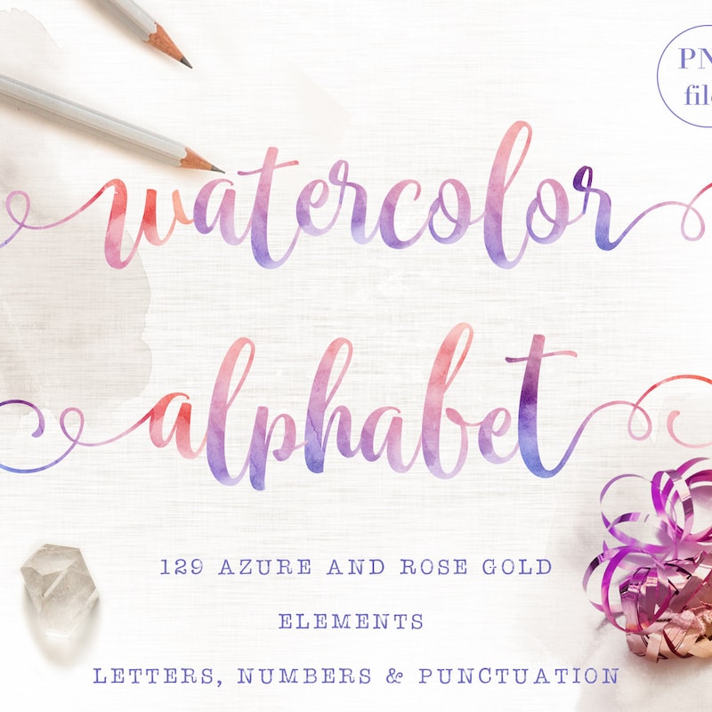 Watercolor Font - Etsy