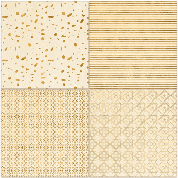 Gold Digital Paper Pack Gold Paper Clipart Gold Abstract | Etsy