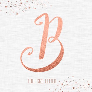 Rose Gold Foil Alphabet Clipart, Rose Gold Font, Rose Gold Alphabet ...