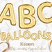 Gold Balloon Alphabet Clip Art, Gold Balloons, Gold Foil Alphabet, Gold ...