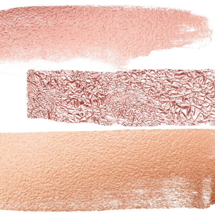 Rose Gold Glitter Brush Strokes Rose Gold Foil Brush Strokes | Etsy