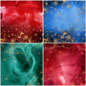 Winter Watercolor Digital Paper Pack, Christmas Paper Clipart ...