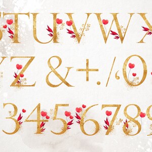 Gold Love Letters, Gold Letters With Hearts, Gold Letters Clipart, Gold ...
