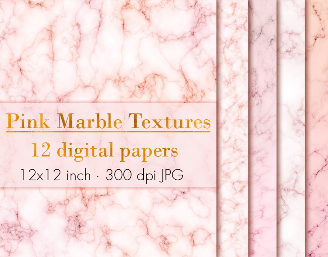 Pink Marble Digital Paper Pack, Marble Wallpaper, Marble Texture ...