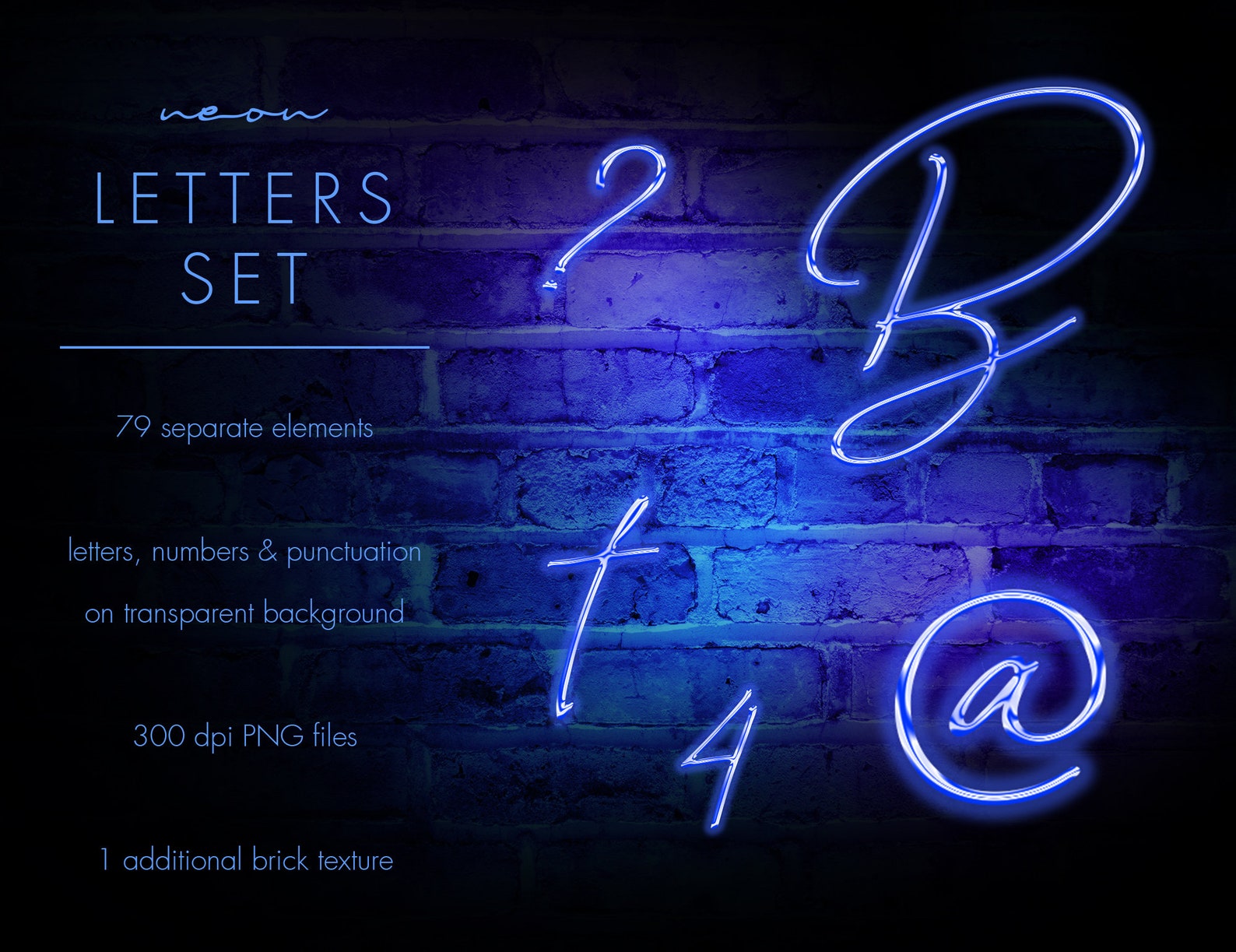 Neon Alphabet Clipart Neon Letters Clipart Digital Neon | Etsy