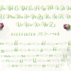 Watercolor Letters Clipart, Green Watercolor Alphabet, Spring Alphabet ...