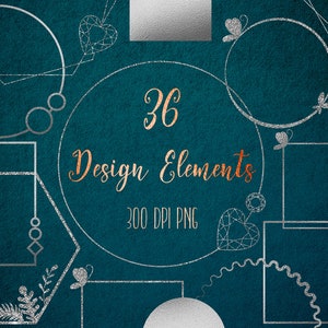 Silver Design Elements Clipart, Logo, Banner, Silver Glitter, Silver ...