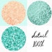 Mint Green Texture Set, Mint Digital Paper, Peach Pink Digital Paper ...