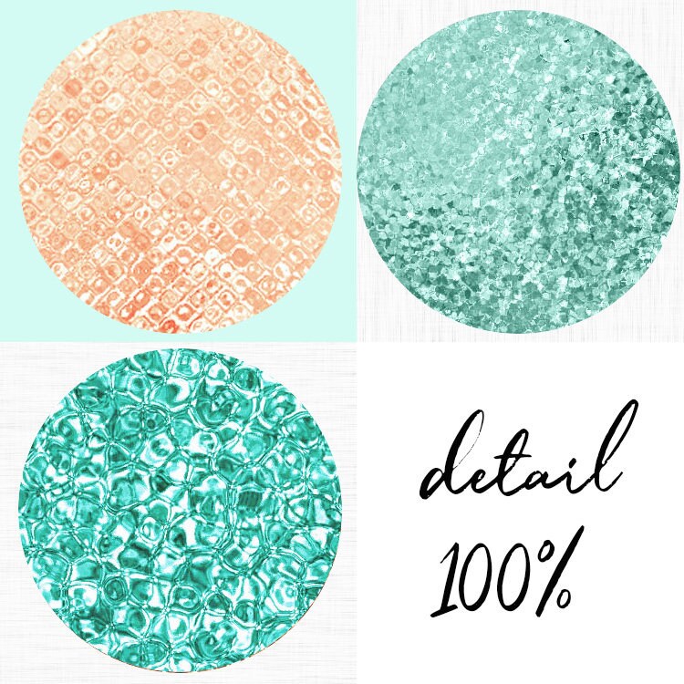 Mint Green Texture Set, Mint Digital Paper, Peach Pink Digital Paper ...