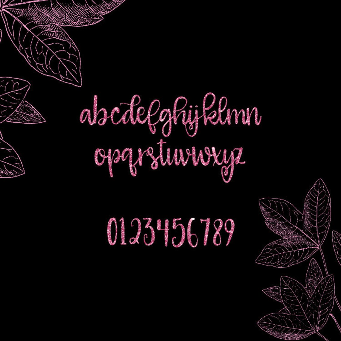 Pink Metallic Alphabet Clipart Pink Font Lower Case Letters | Etsy