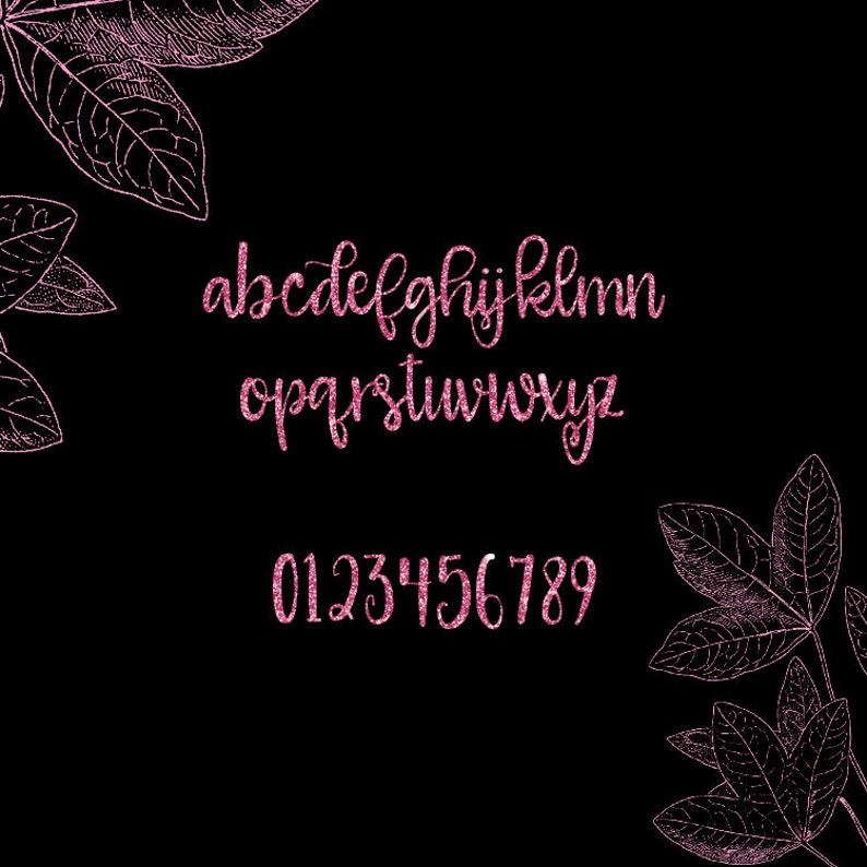 Pink Metallic Alphabet Clipart Pink Font Lower Case Letters | Etsy